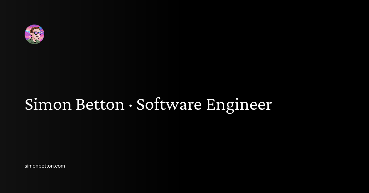 Simon Betton · Technical Lead Software Engineer, Auckland NZ · TypeScript, React Native, Expo ...